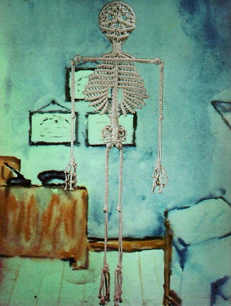 Macrame Skeleton Pattern / Halloween Skeleton / Macrame Tutorial How to ...