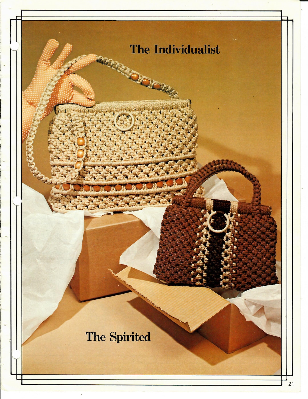 Vintage '70s Macrame Purse Pattern Book: 16 Projects (PDF) - Etsy