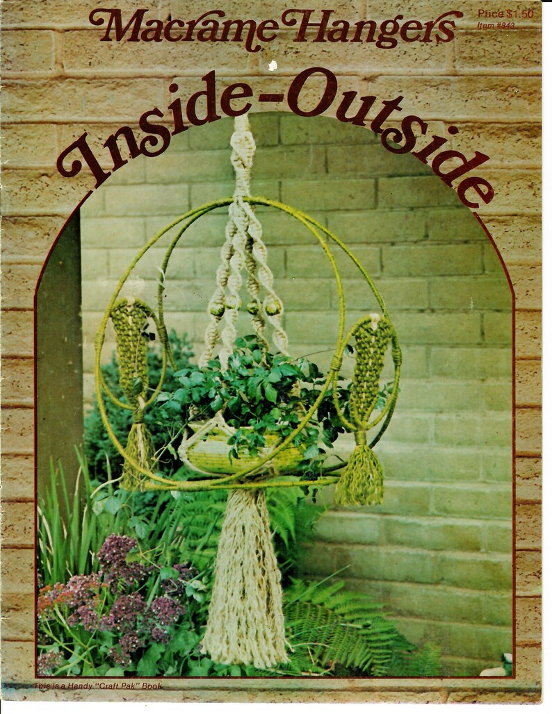 Macrame Hangers Inside-outside Pattern Book / Vintage '70 ...