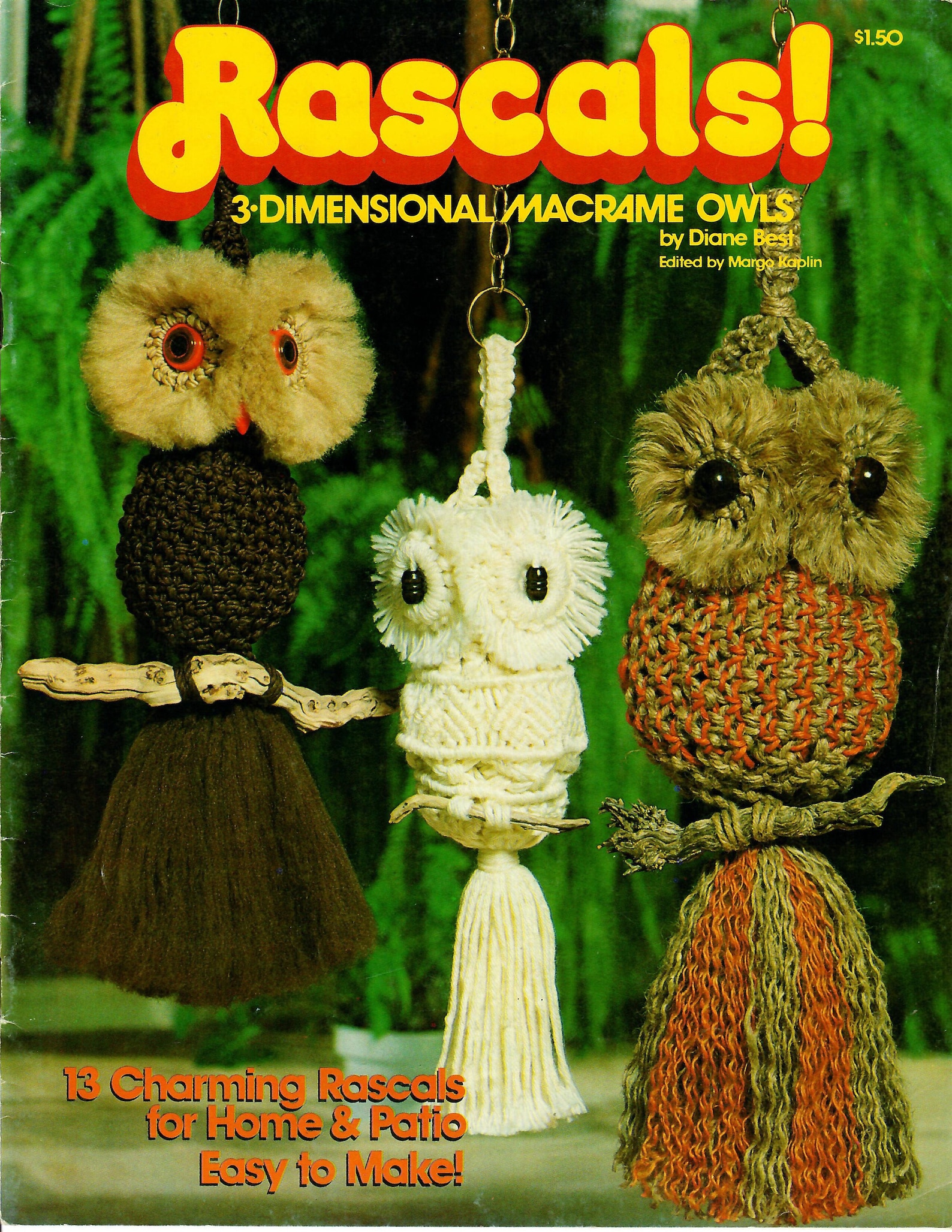 Rascals! 3-dimensional Macrame Owls by Diane Best / 13 Patterns How to ...
