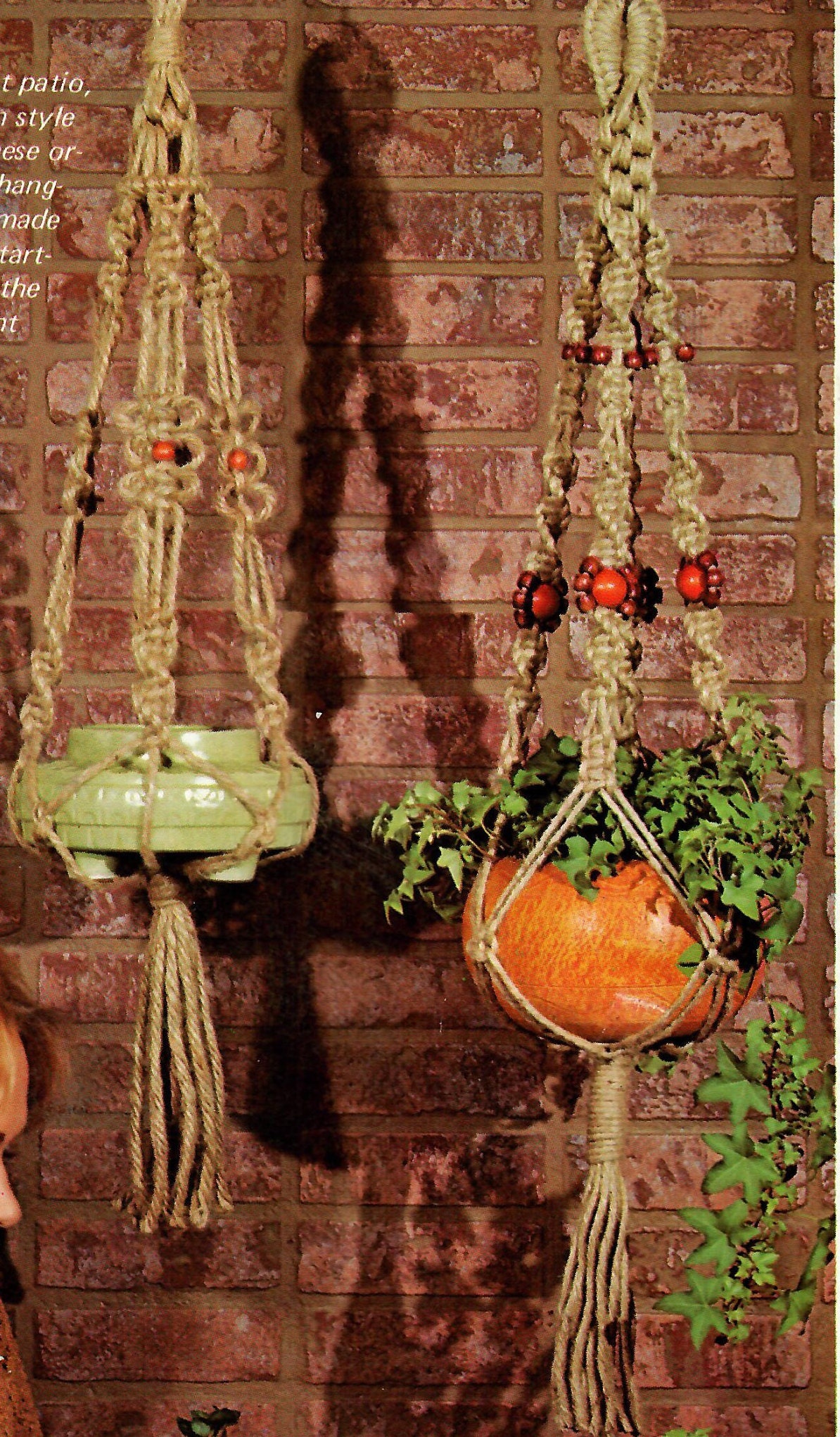 Macrame Hangers for Small Spaces / Vintage '70 / - Etsy