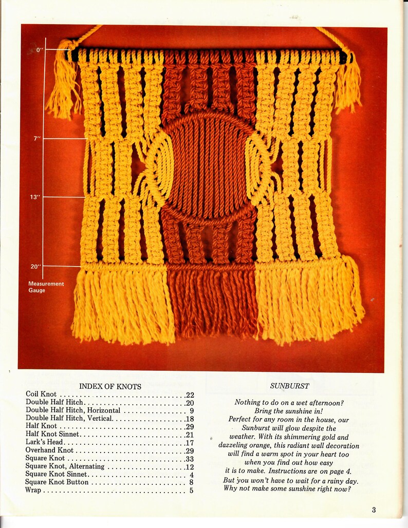 Creative Ideas Made Easy in Macrame Pattern Book / How to Instruction Book / Vintage '77 / Pdf ...