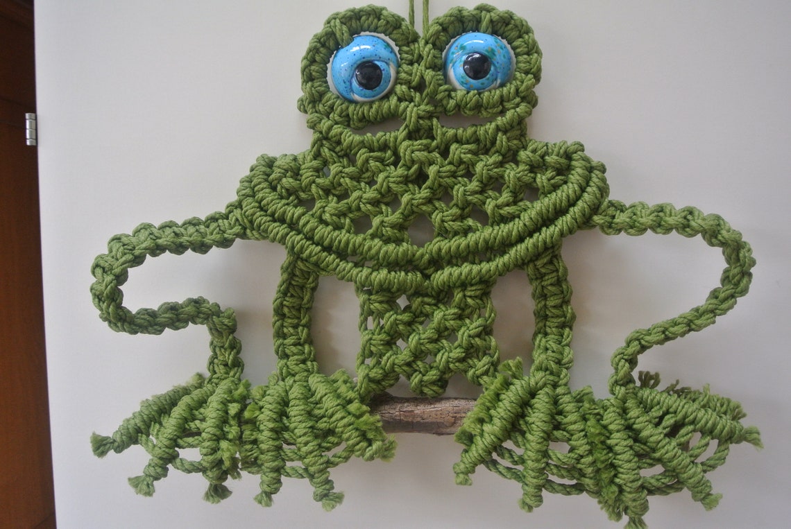 PDF PATTERN / Tutorial Macrame Frog ENGLISH Only - Etsy