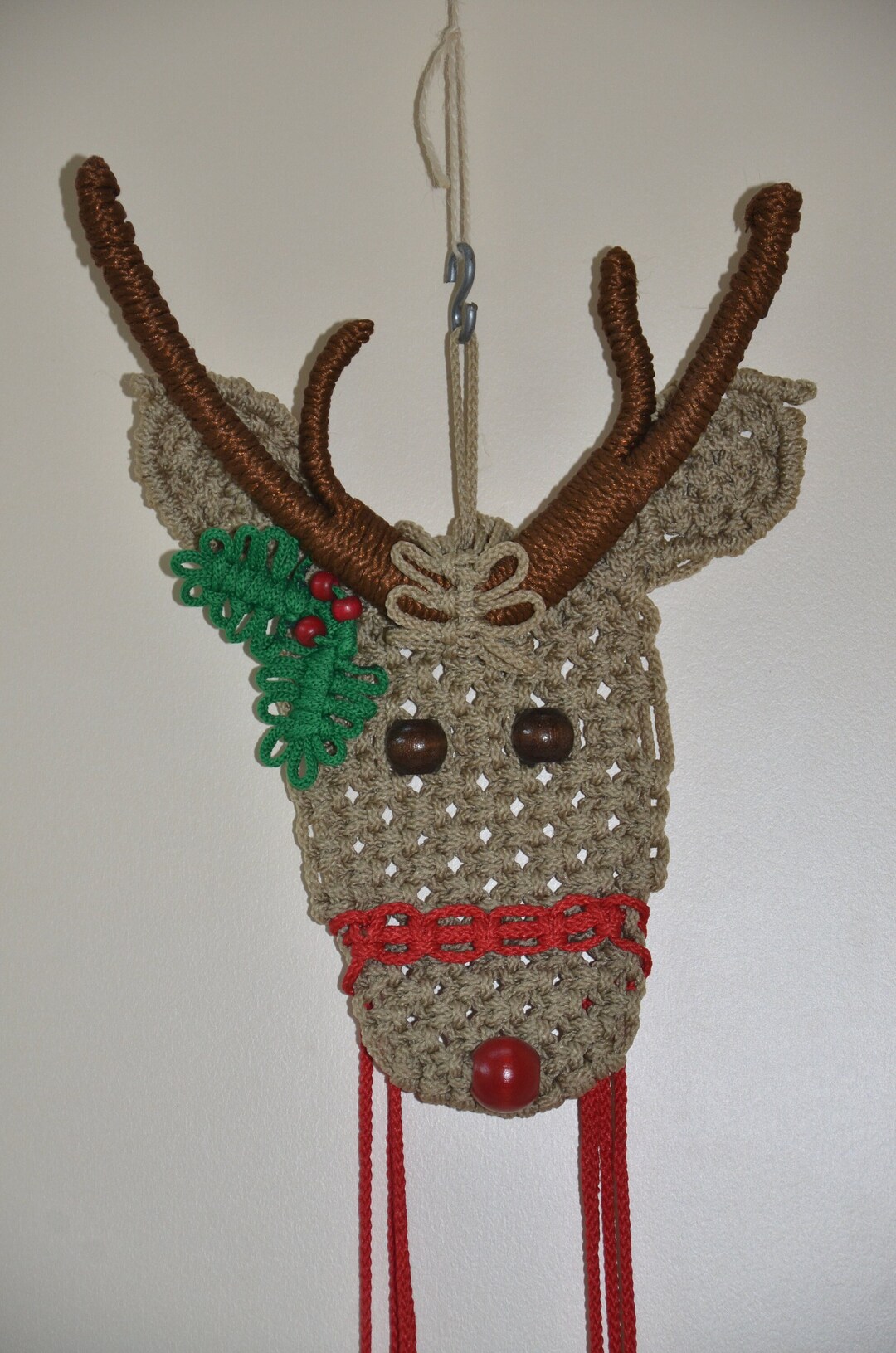Macrame Reindeer Pattern / Macrame How to / Vintage '70 / Pdf. - Etsy
