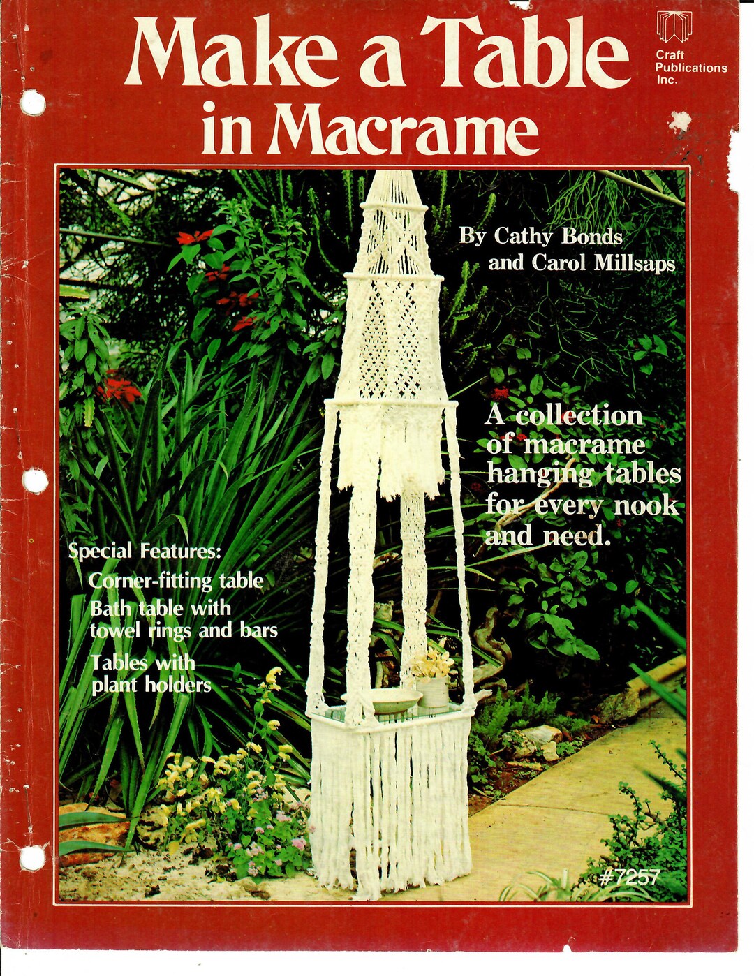 Make a Table in Macrame Pattern Book / Vintage '70 / - Etsy