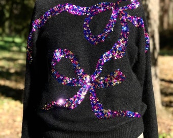 Black Gold Sweater - Etsy