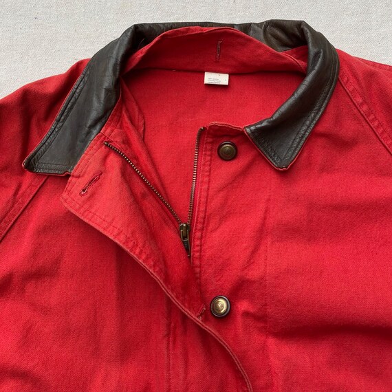 Vintage Woolrich Red Canvas Barn Coat, Men's Size Lar… - Gem