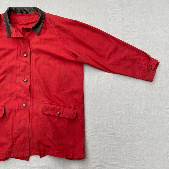 Vintage Woolrich Red Canvas Barn Coat, Men's Size Lar… - Gem