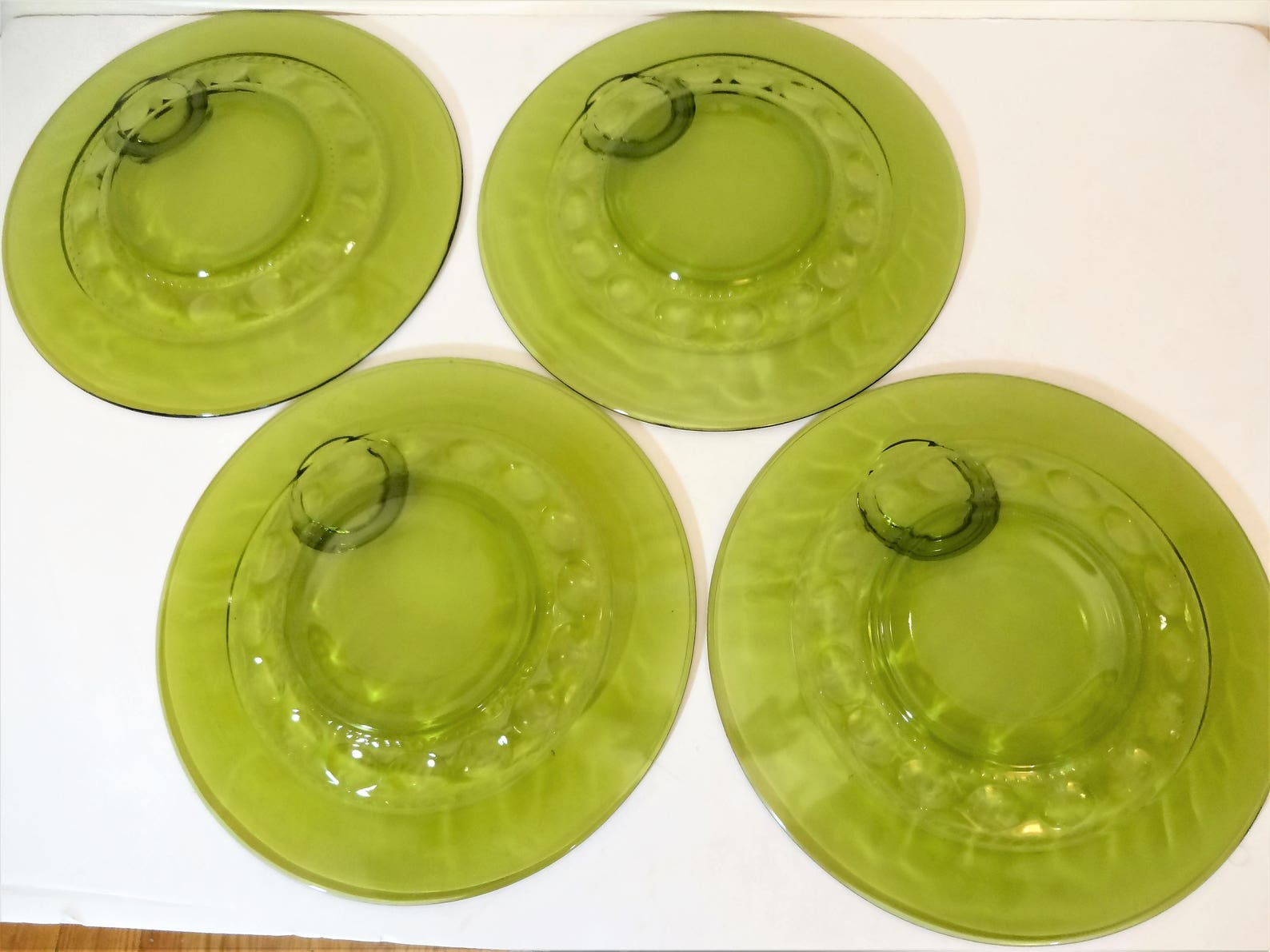 Vintage Indiana Glass Kings Crown Luncheon Plate With Matching | Etsy