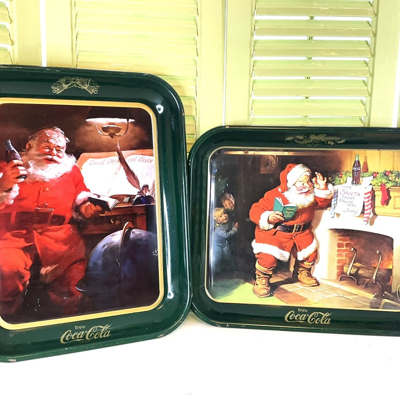 Coca Cola Santa Tray - Etsy