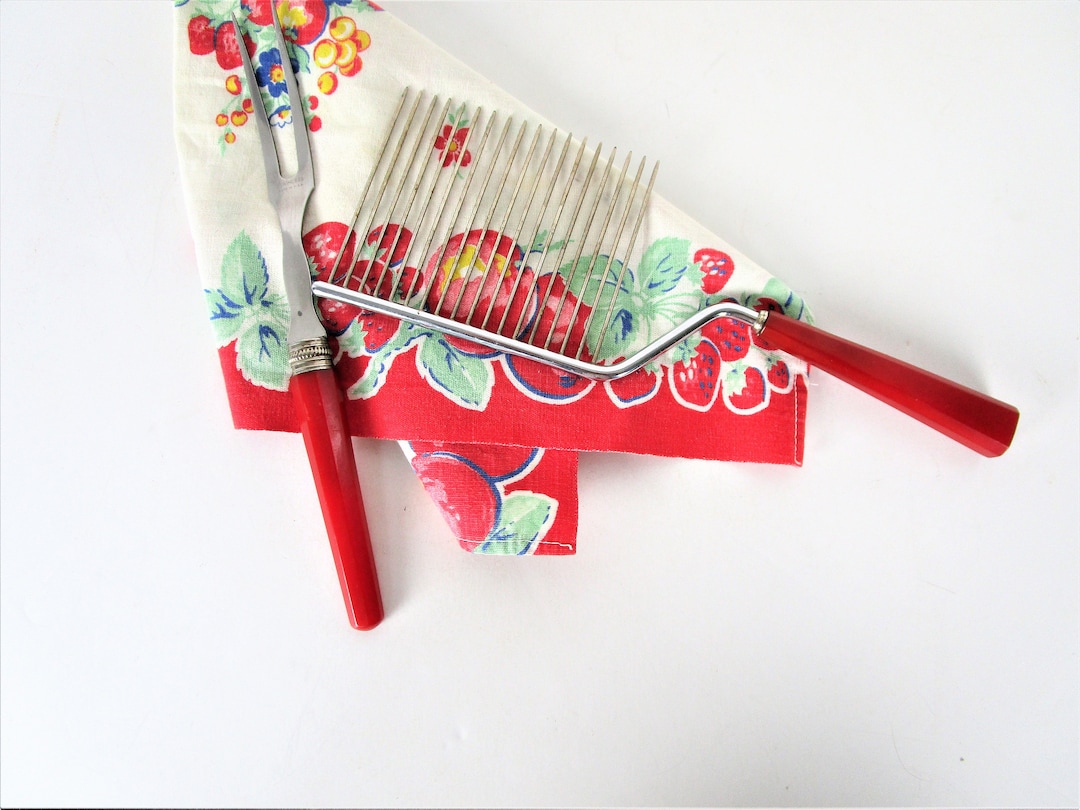 Vintage Red Bakelite Handle Kitchen Utensils - Your Choice - Cake ...