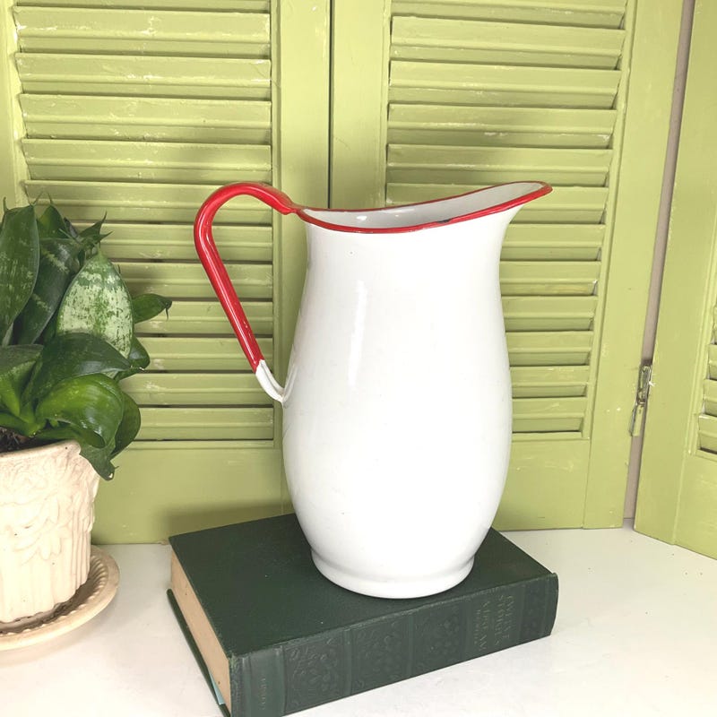 Enamel Pitcher - Etsy