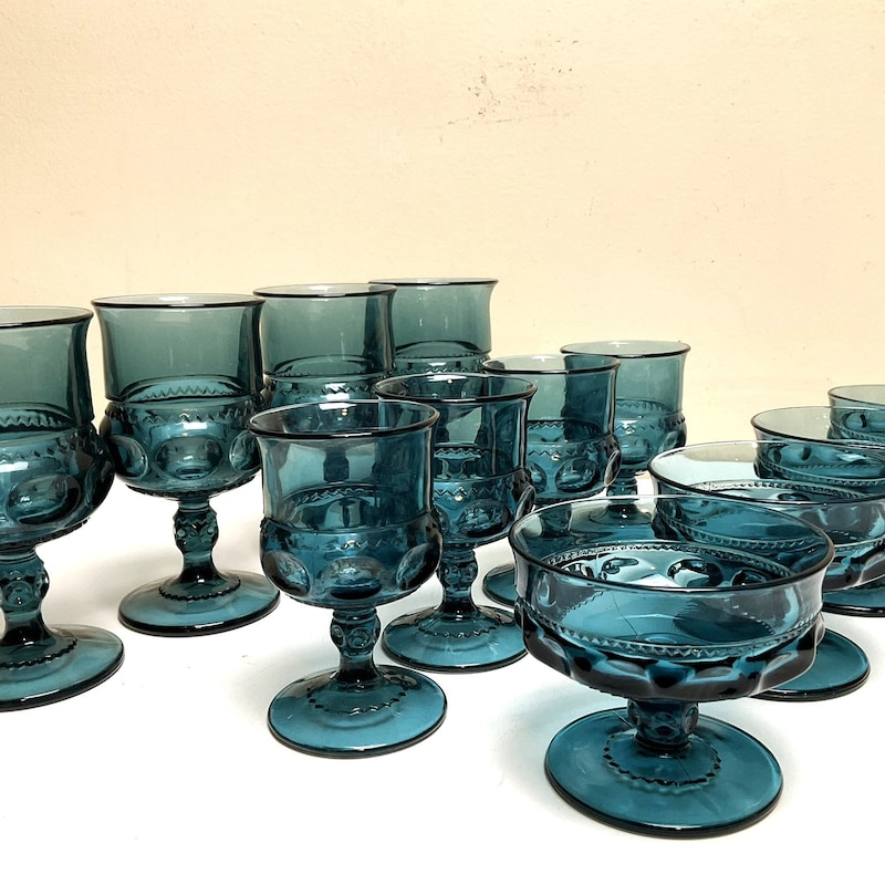 Blue Glassware - Etsy