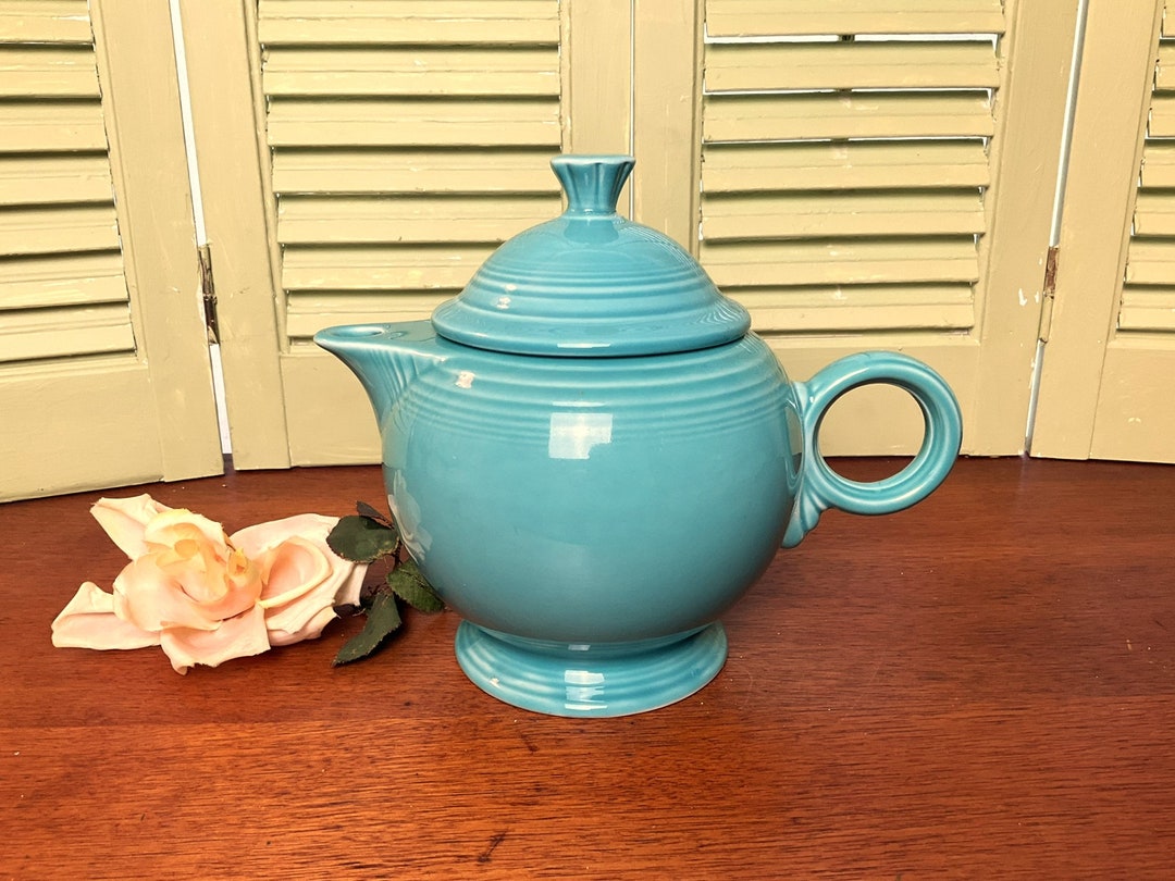 Vintage Homer Laughlin Fiestaware Large Teapot - Turquoise - Ca. 1937 ...