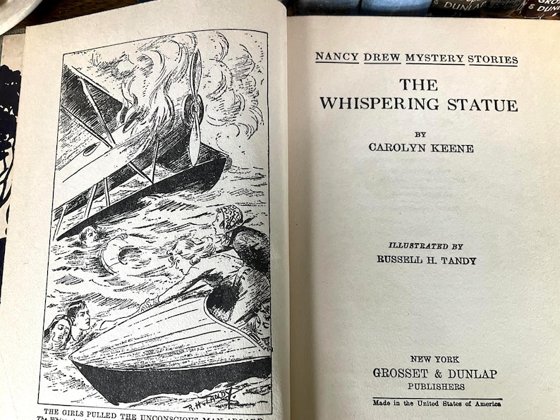 Nancy Drew "the Whispering Statue" W/dust Jacket - Vol. 14 - Carolyn ...