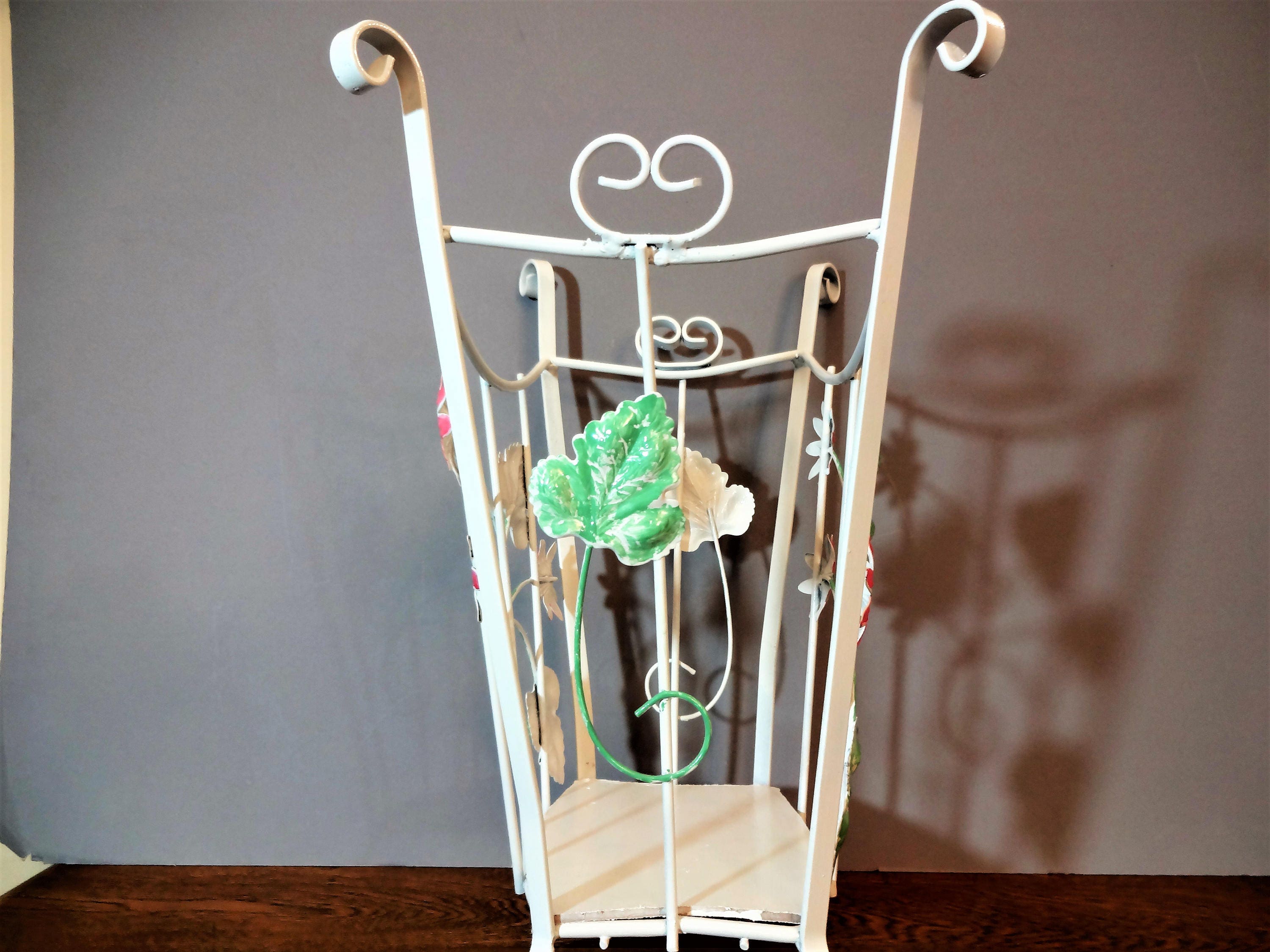 Vintage Wrought Iron Magazine Rack Shabby Chic Magazine Rack | Etsy