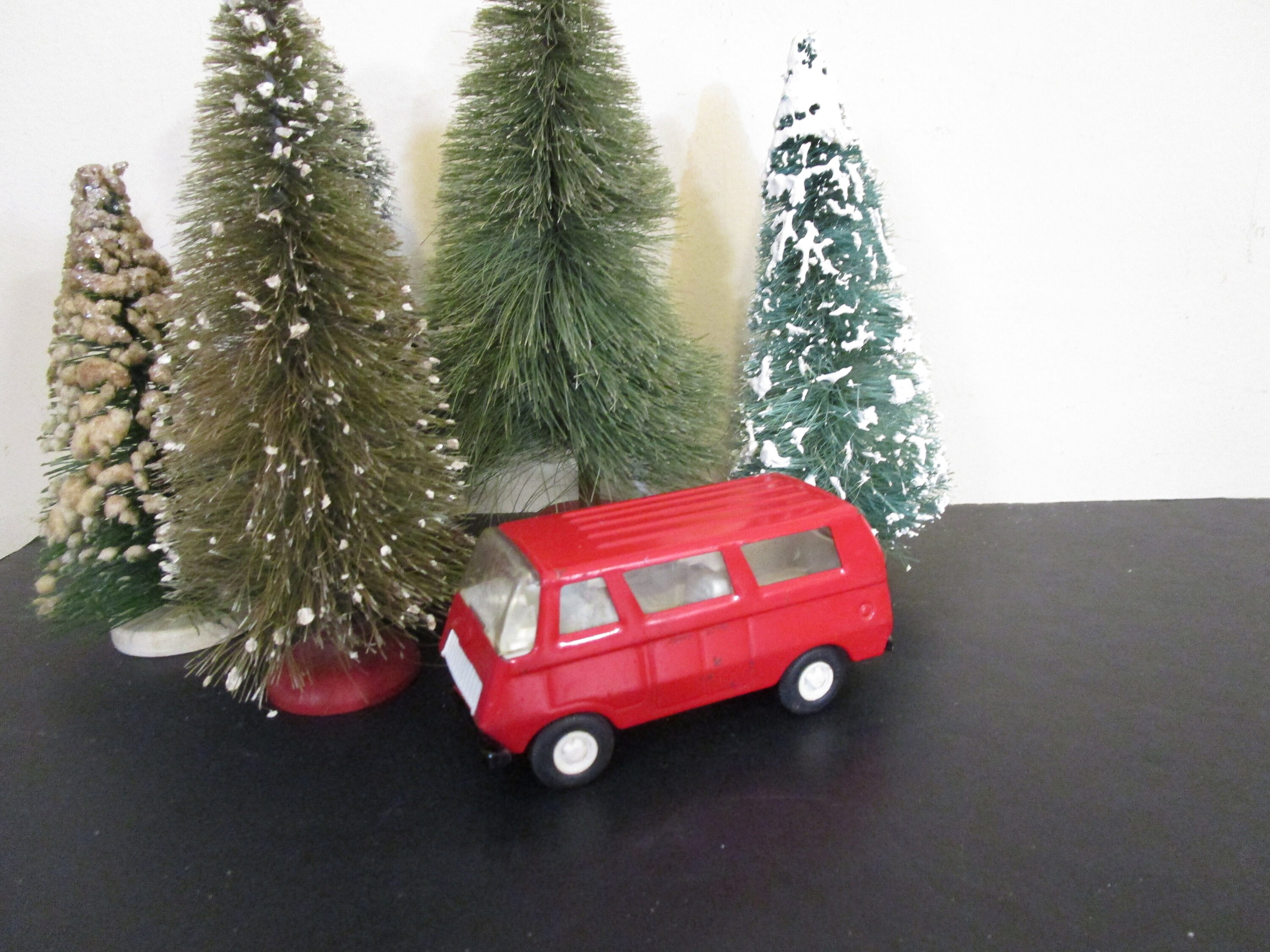 Vintage 1960's Metal Mini Tonka Fire Chief Van - Red Fire Chief Truck ...