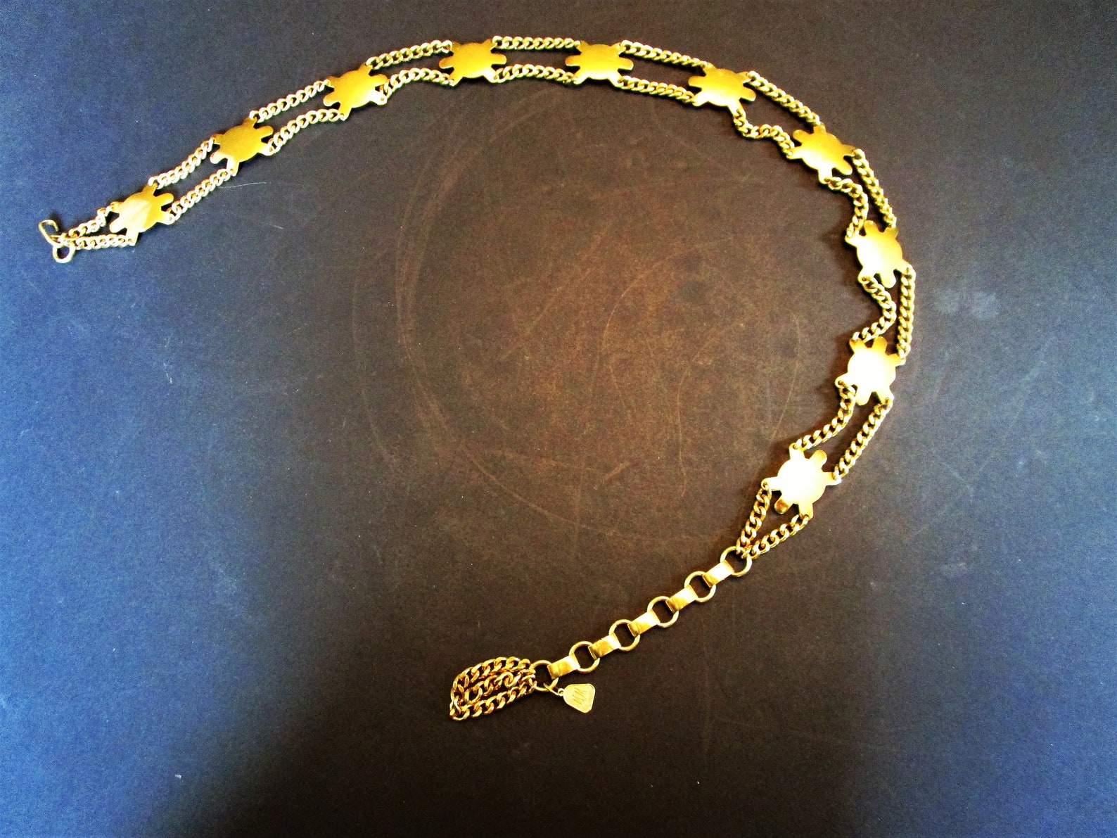 Vintage Gold Metal Turtle Belt Necklace Turtle Link Belt | Etsy