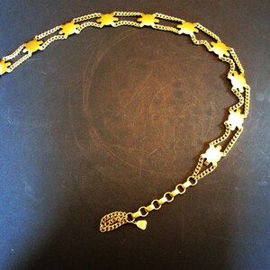 Vintage Gold Metal Turtle Belt Necklace Turtle Link Belt 36 Adjustable ...