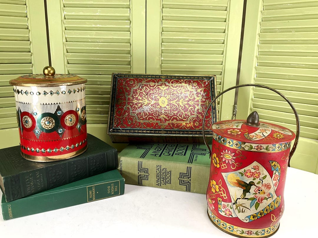Vintage English Biscuit Tins - Your Choice - Pretty Floral Candy and ...