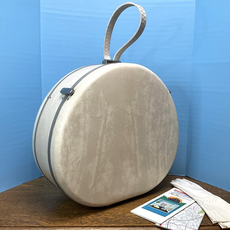 Round Suitcase - Etsy