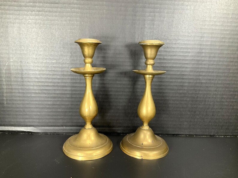 Vintage Brass Candlestick Collection - Set of Seven (7) - Brass ...