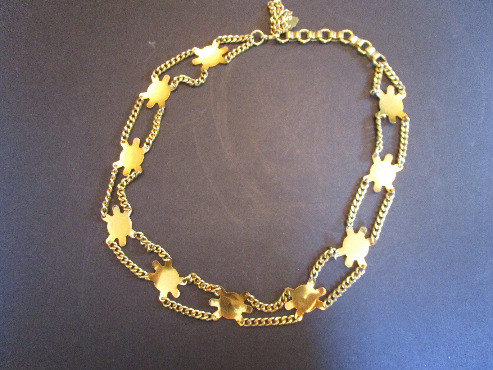 Vintage Gold Metal Turtle Belt Necklace Turtle Link Belt | Etsy