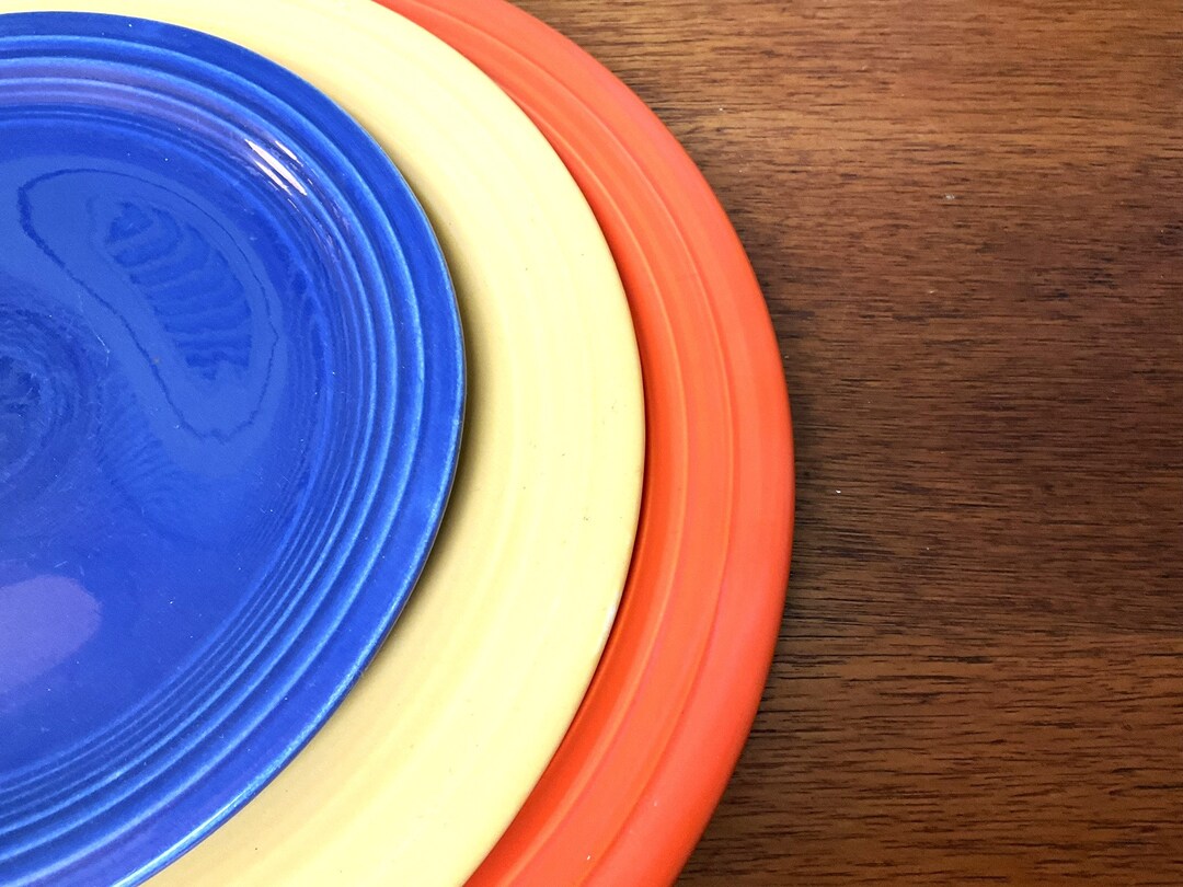 Vintage Homer Laughlin Fiestaware Plates - Set of 3 - 10" - 9" - 7 ...