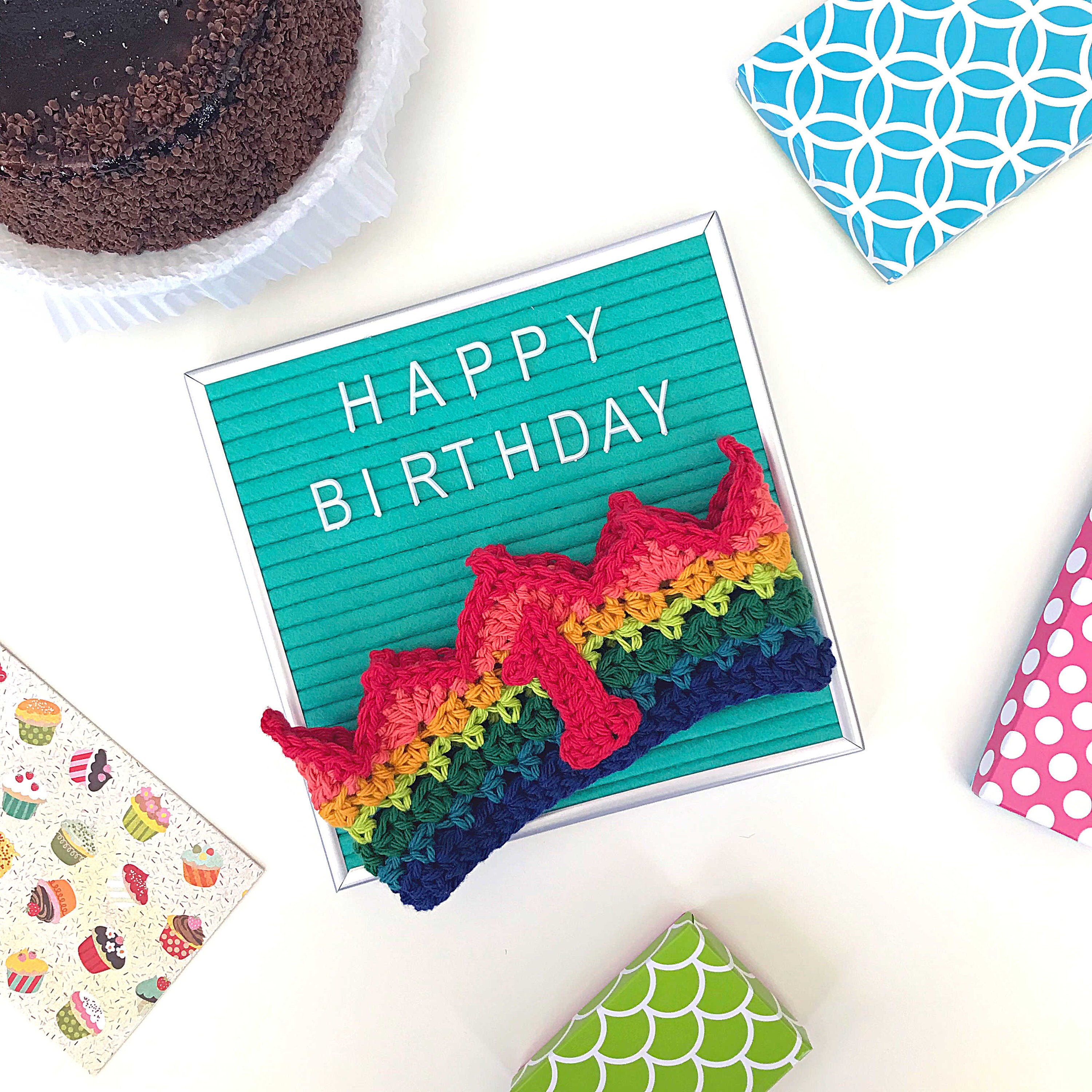 Rainbow Headband Rainbow Crown Rainbow Birthday Crochet | Etsy