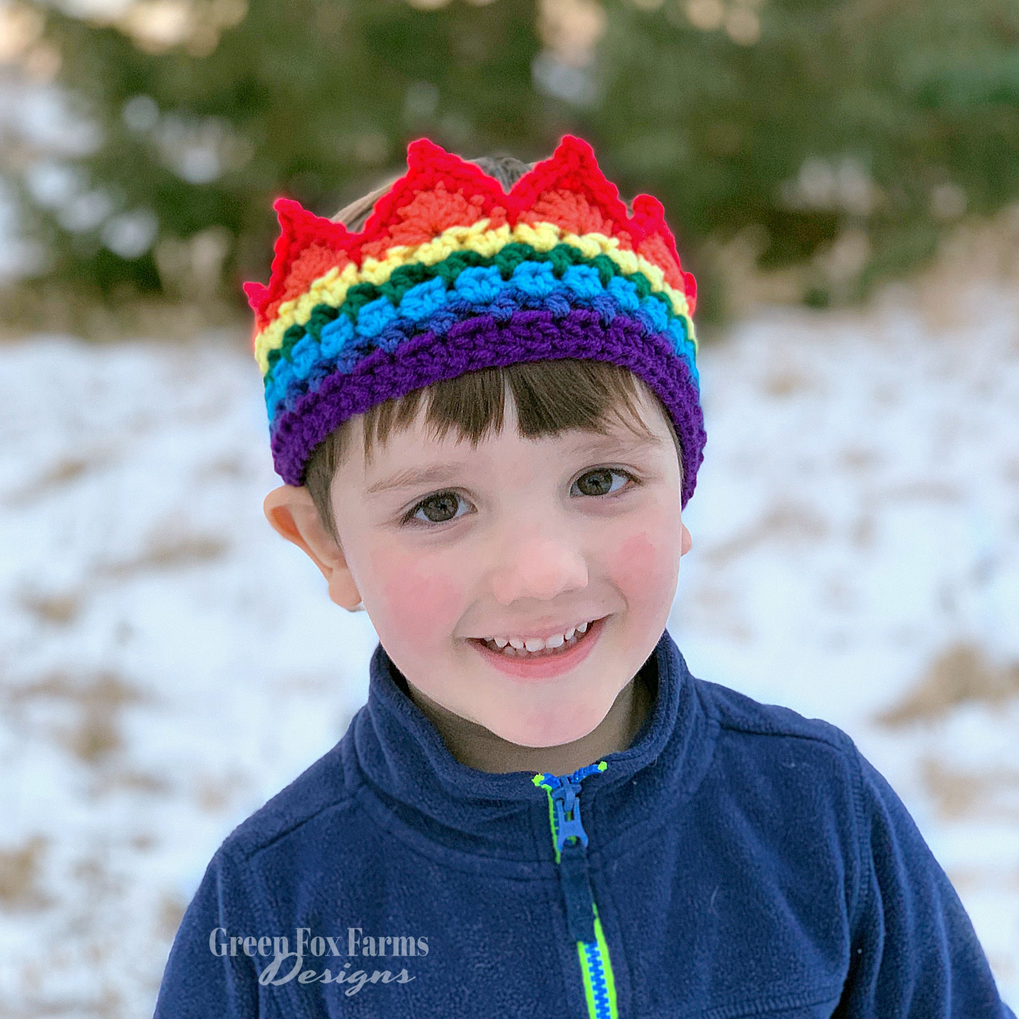Rainbow Headband Rainbow Crown Rainbow Birthday Crochet | Etsy