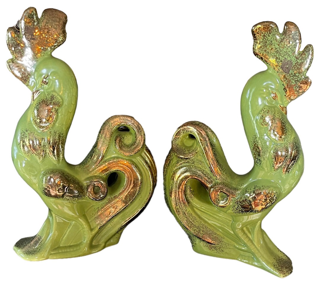 Beautiful Roosters in the Style of Sascha Brastoff, California - Etsy