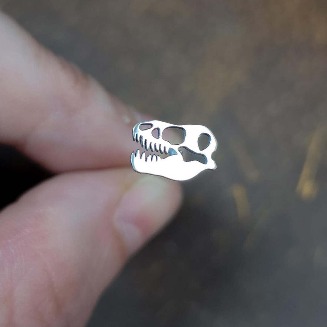 T-rex Skull Nose Stud + Earring | Nose, Helix, Conch & Tragus Piercings ...