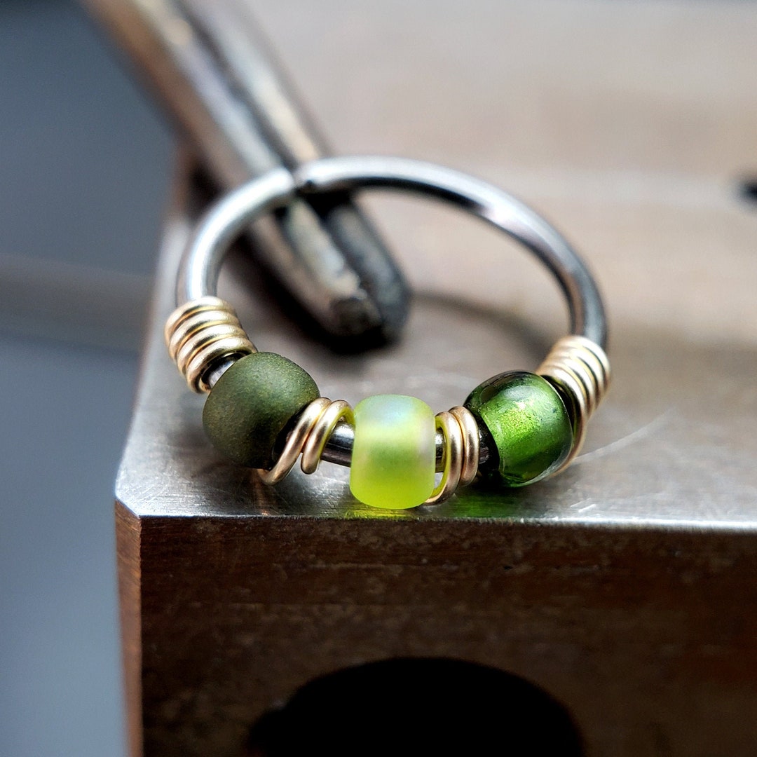 Lettuce - Green Nose Ring - Nickel-free Nose Jewelry - Sold ...