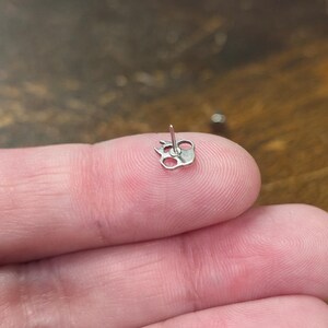 Cat Skull Silhouette Stud for Helix, Tragus, Conch + Nose Piercings ...