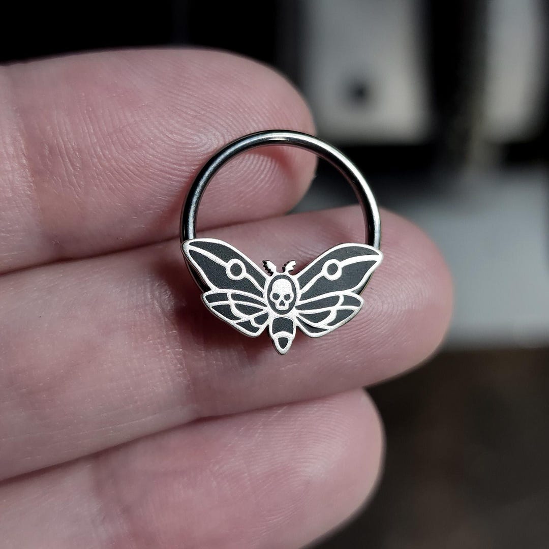 16G Skull Moth Septum Ring - Death Moth (old Design) - Sold ...