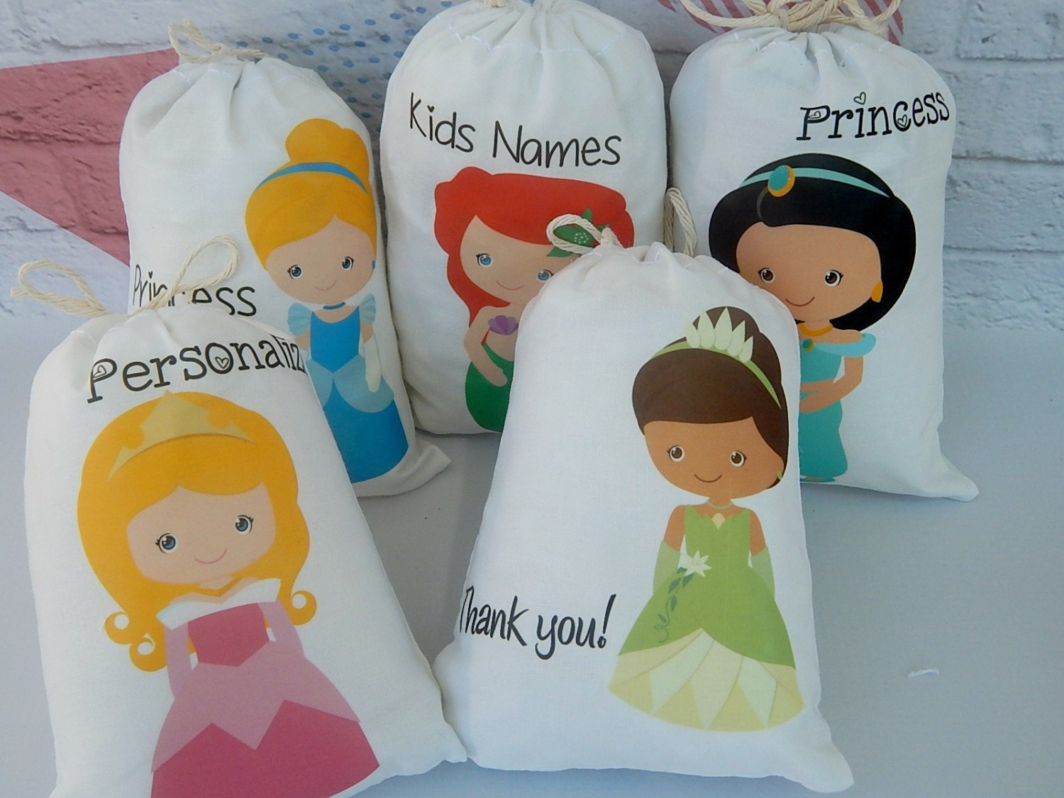 10 Princess Birthday Favor Bag Group 4 Party Bag Treats and - Etsy