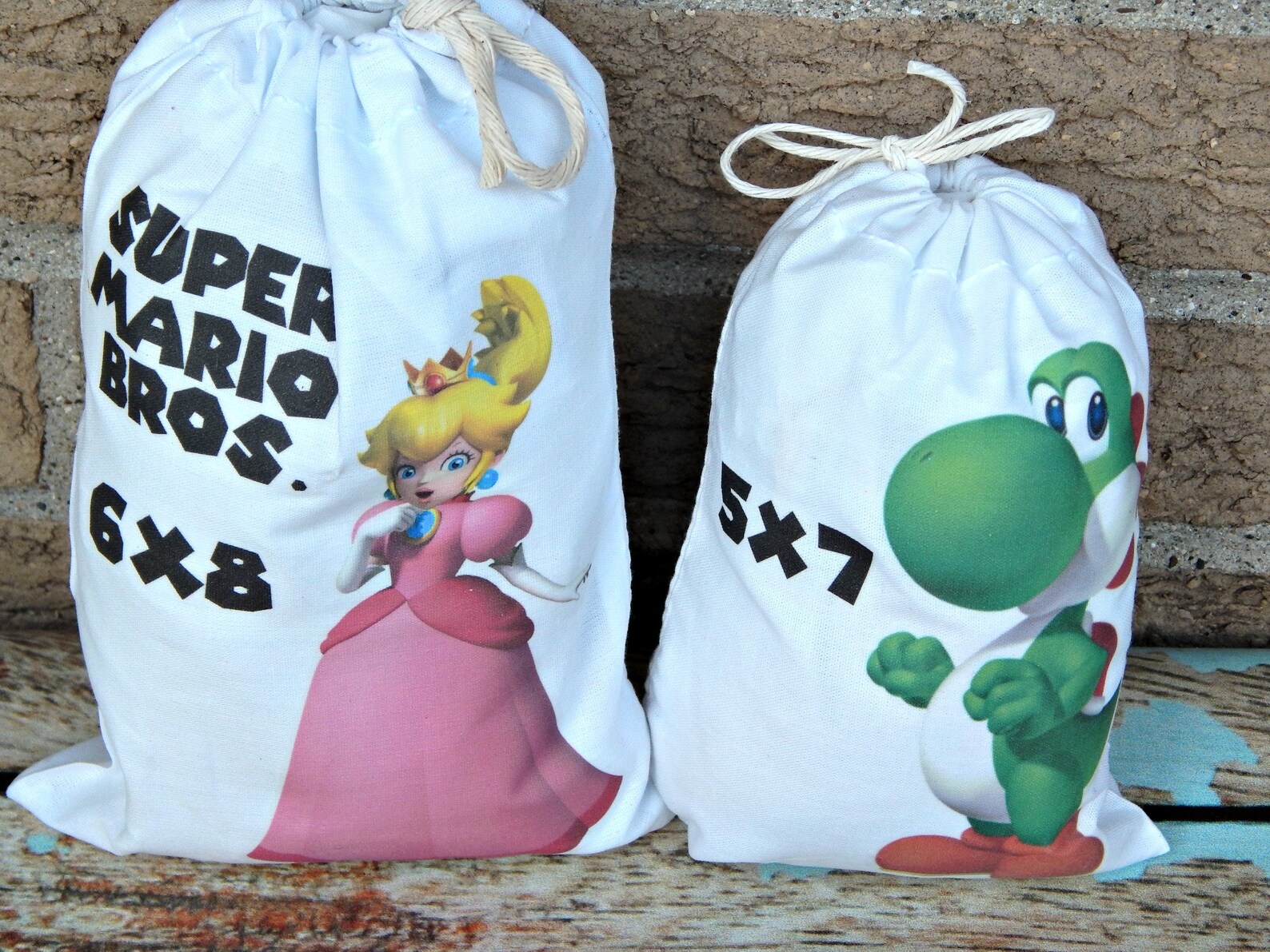 7 Super Mario Brothers Favor Bags Birthday Party Bags Mario | Etsy