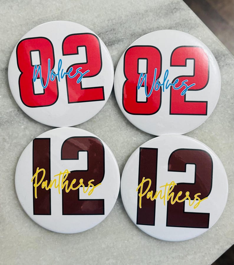 Game Day Buttons/ Spirit Wear/ Football Games/3 Inches/custom Available ...