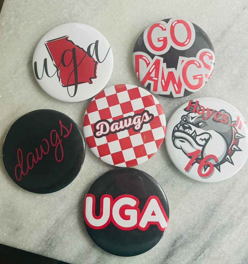 Game Day Buttons/ Spirit Wear/ Football Games/3 Inches/custom Available ...