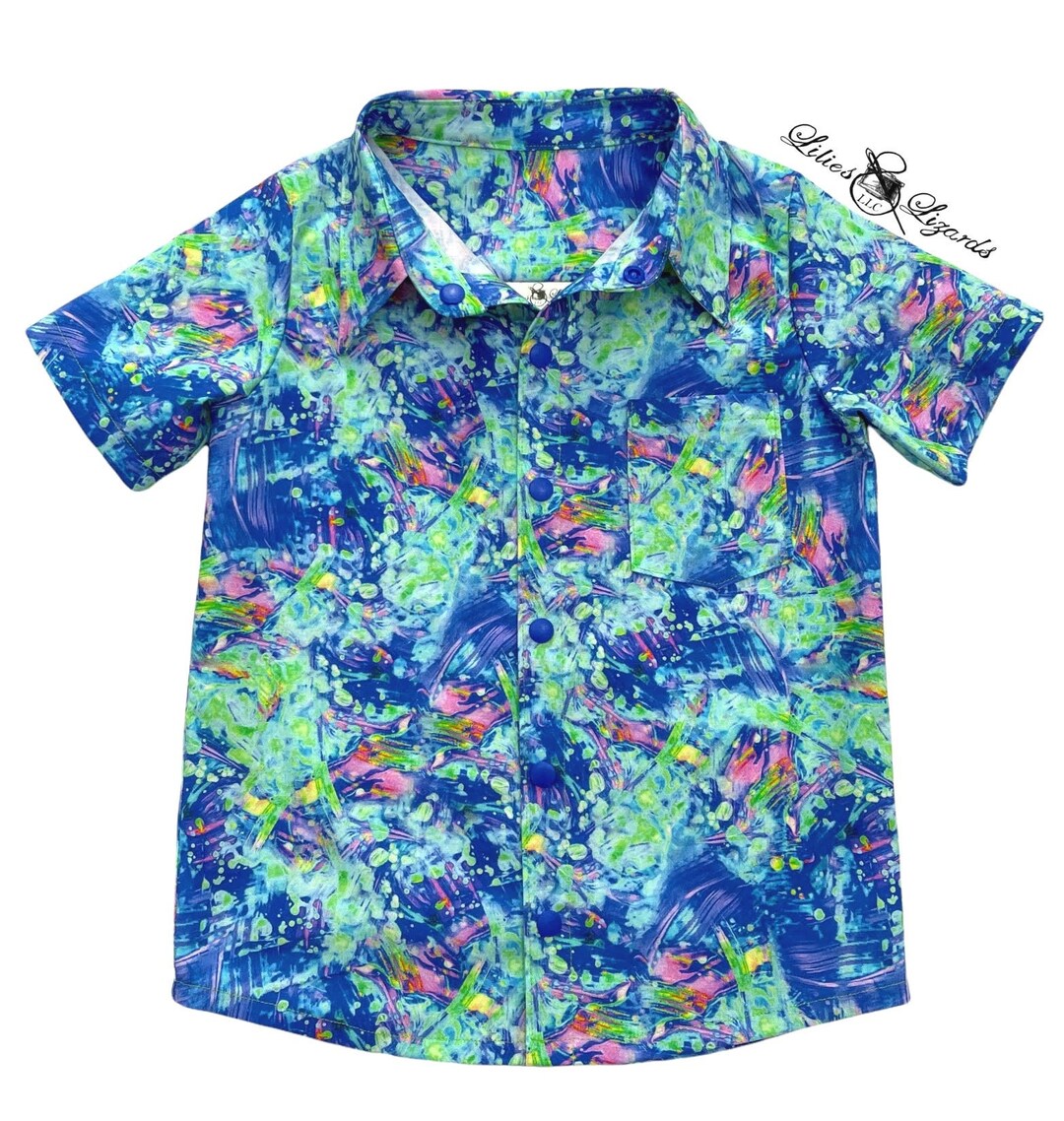 Kids 90's Neon Paint Splatter Shirt - Etsy