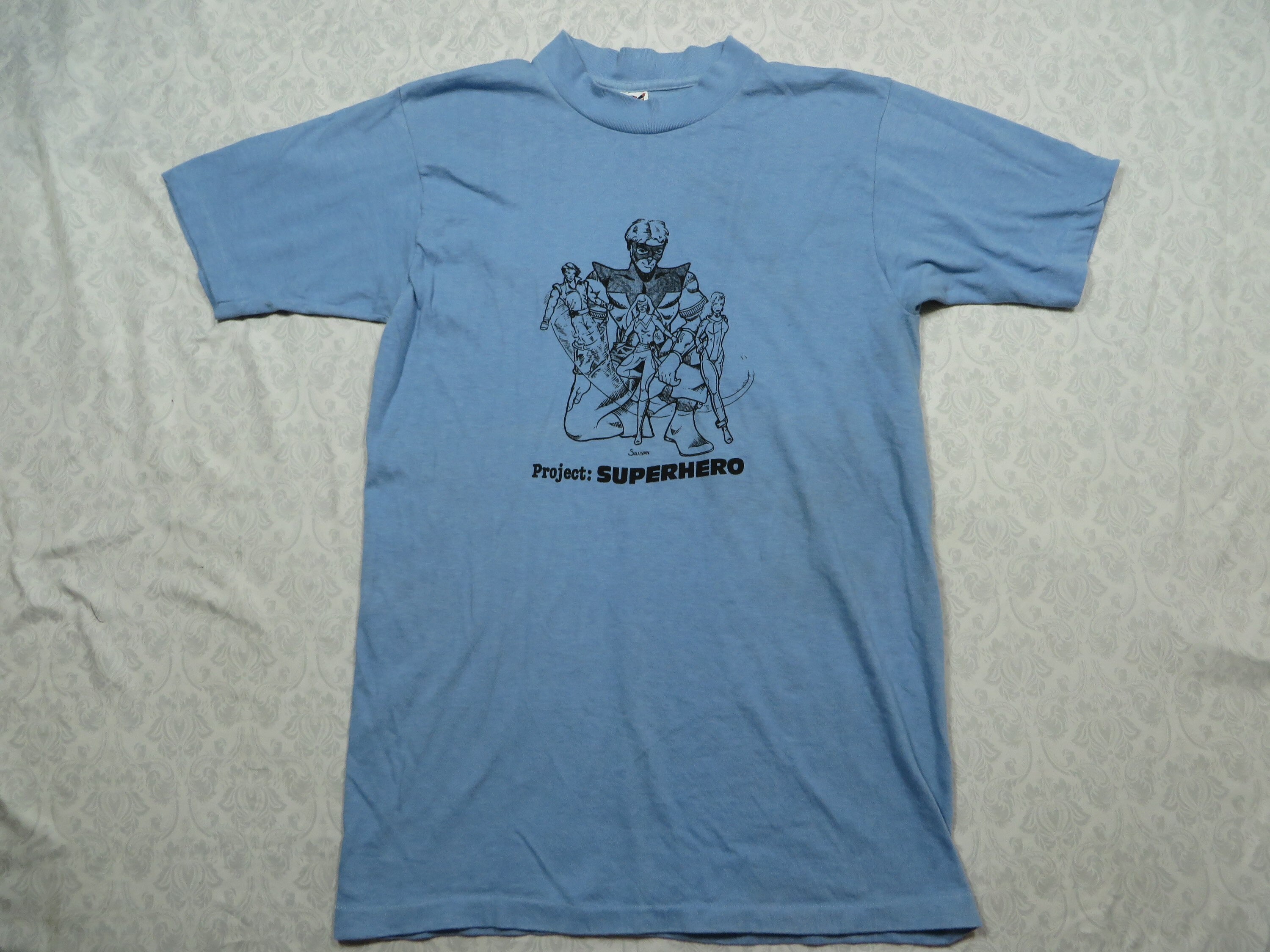Vintage Project Superhero Tee Shirt Blue Bantam Sullivan 80s | Etsy