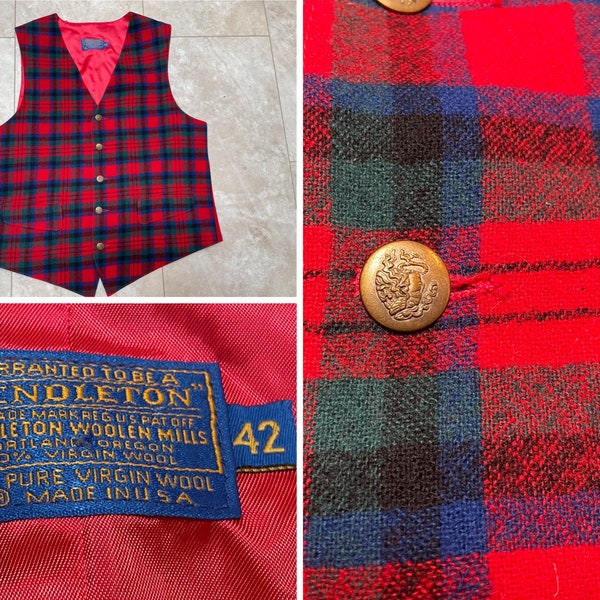 Pendleton Vest - Etsy