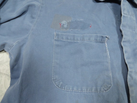 Vintage Mechanics Coat Blue Lab Distressed Work Wear … - Gem