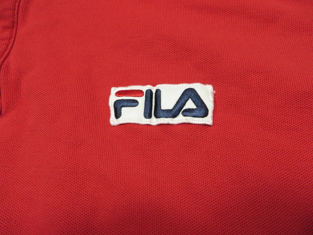 Vintage Fila Polo Shirt Red Logo Patch 90's Men's XXL Made in USA - Etsy