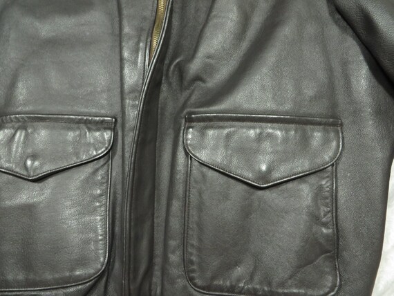 Vintage Leather Flight Jacket Brown Pilot Bomber A-2 … - Gem