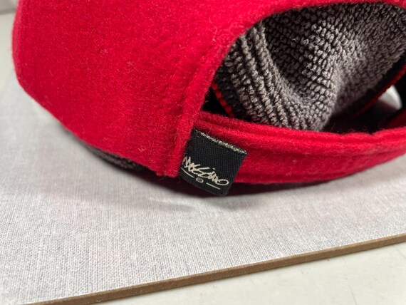 Vintage Mossimo Hat Red Black Logo Strapback Wool Ble… - Gem