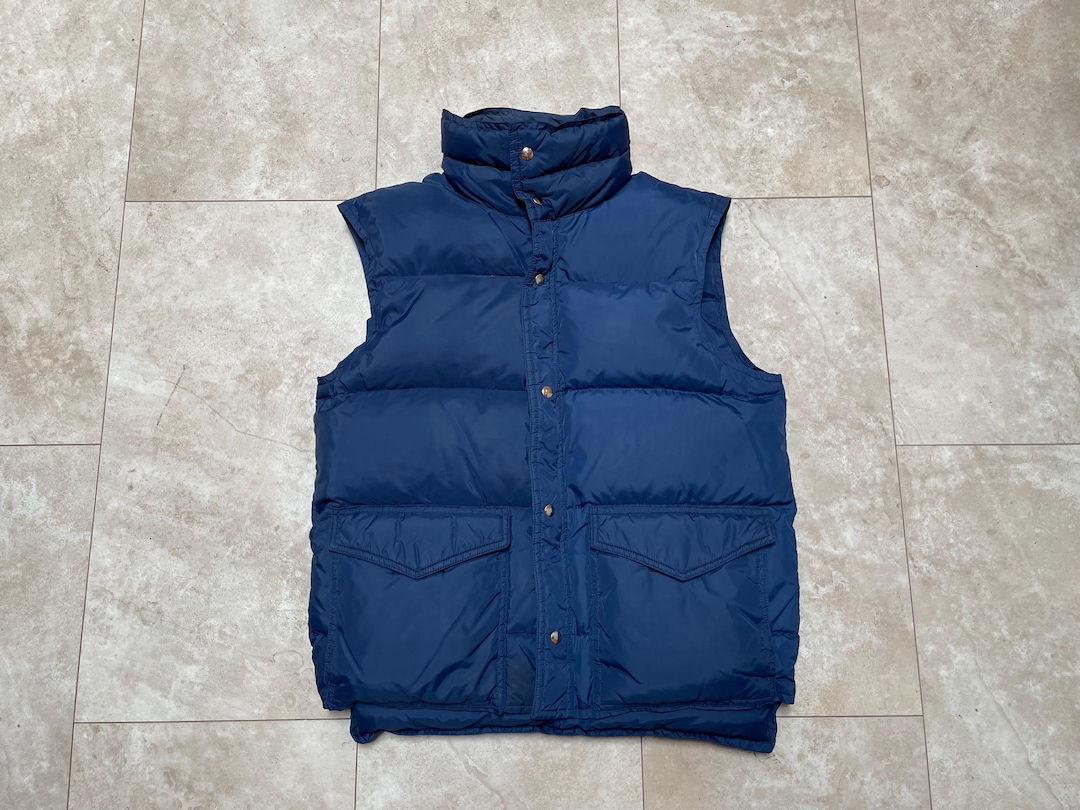 Vintage Frostline Kits Down Vest Puffer Blue Handmade Goose Down 80's ...