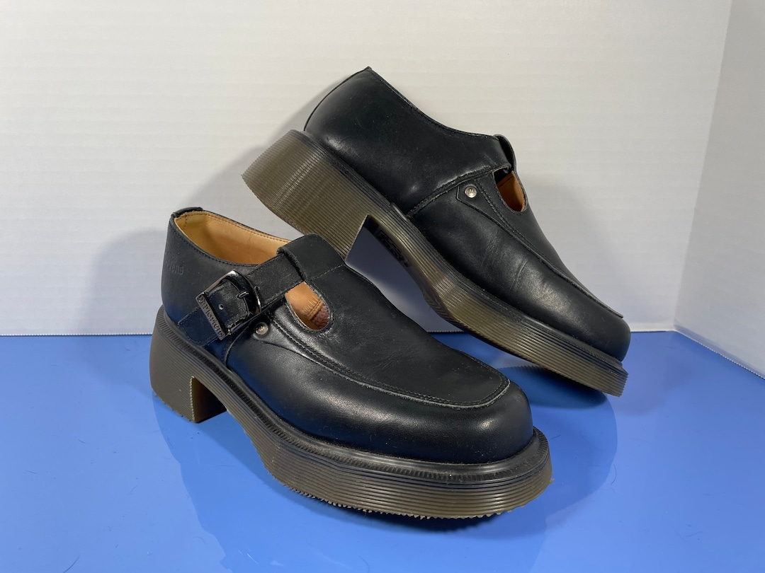 Vintage Doc Martens Mary Jane 90's Dr Martens Black Leather Chunky Sole ...