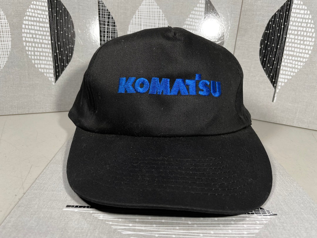 Vintage Komatsu Hat Black Blue Snapback Cap 90’s - Etsy