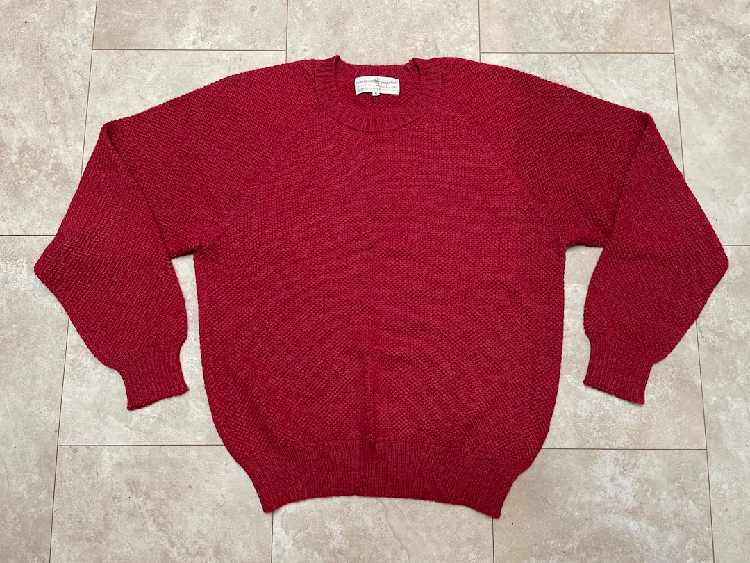 Vintage Peruvian Connection Sweater Red 100% Alpaca 90's Men's ...